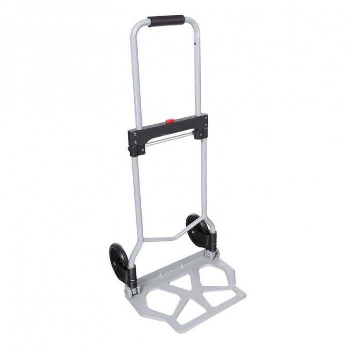 2-Wheel Fold-Up Aluminum Folding Hand Truck Foldable Large Wheels ...